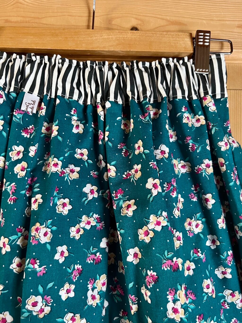 Gonna reversibile a fiori e righe - Le Marine