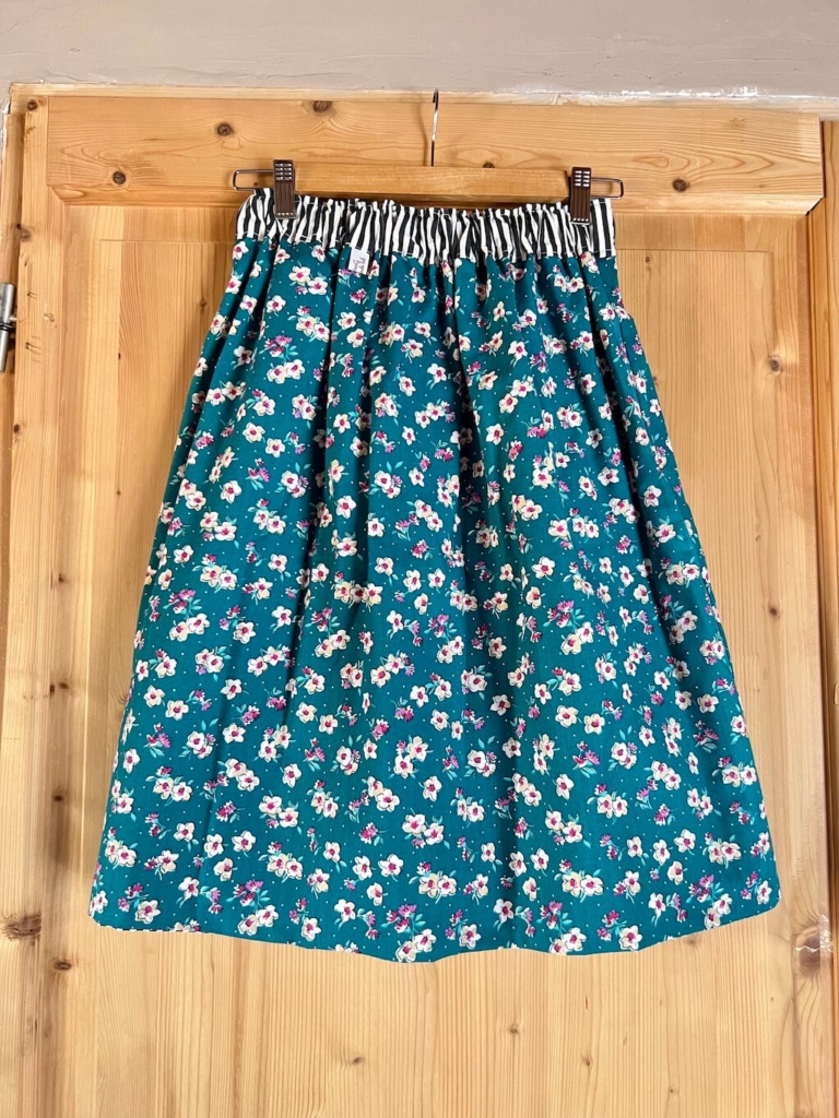 Gonna reversibile a fiori e righe - Le Marine